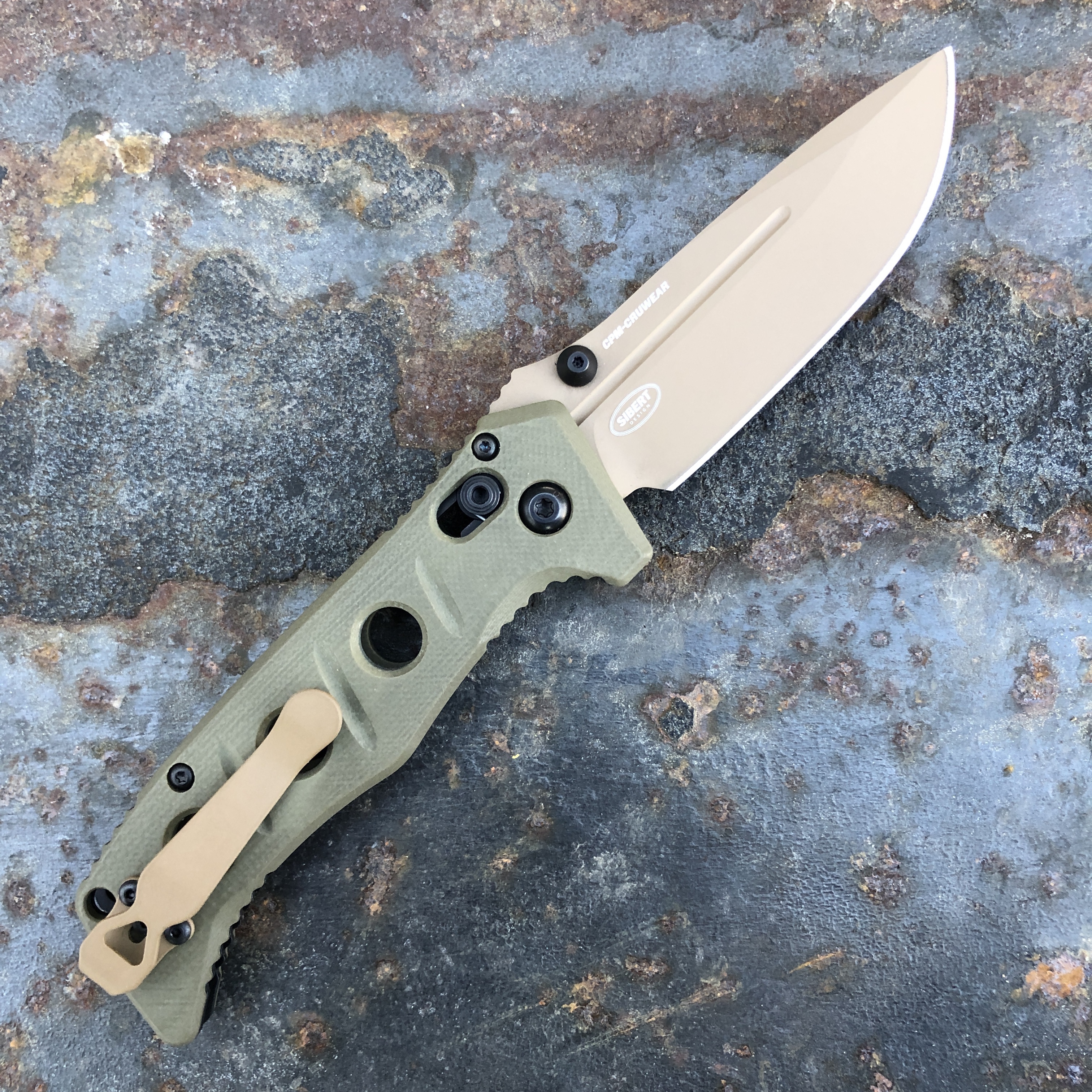 Benchmade Mini Adamas AXIS Lock OD Green G10 Scales 3.25" FDE CruWear ...
