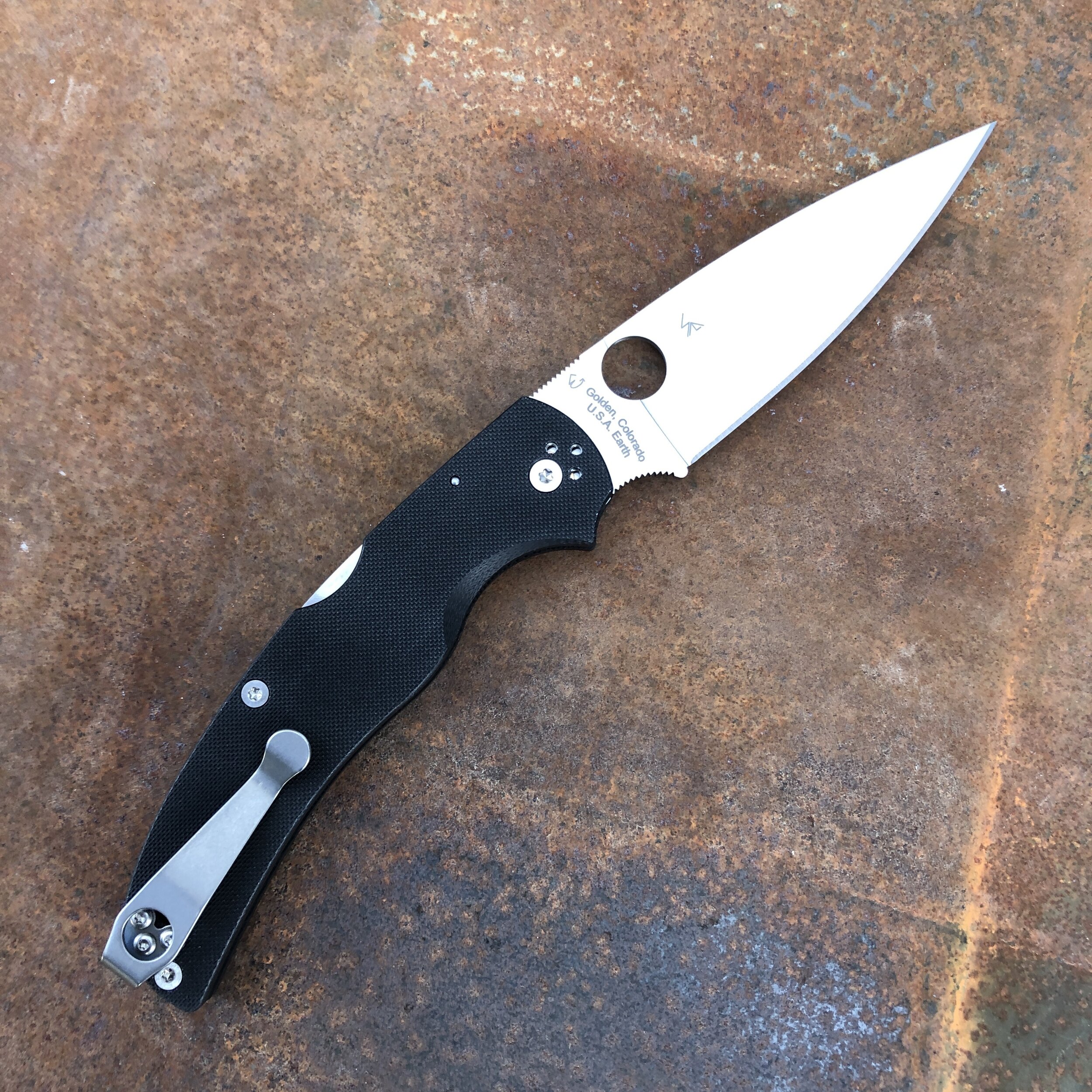 Spyderco Native Chief Black G10 Scales S30V Blade (C244GP) Deep Carry ...