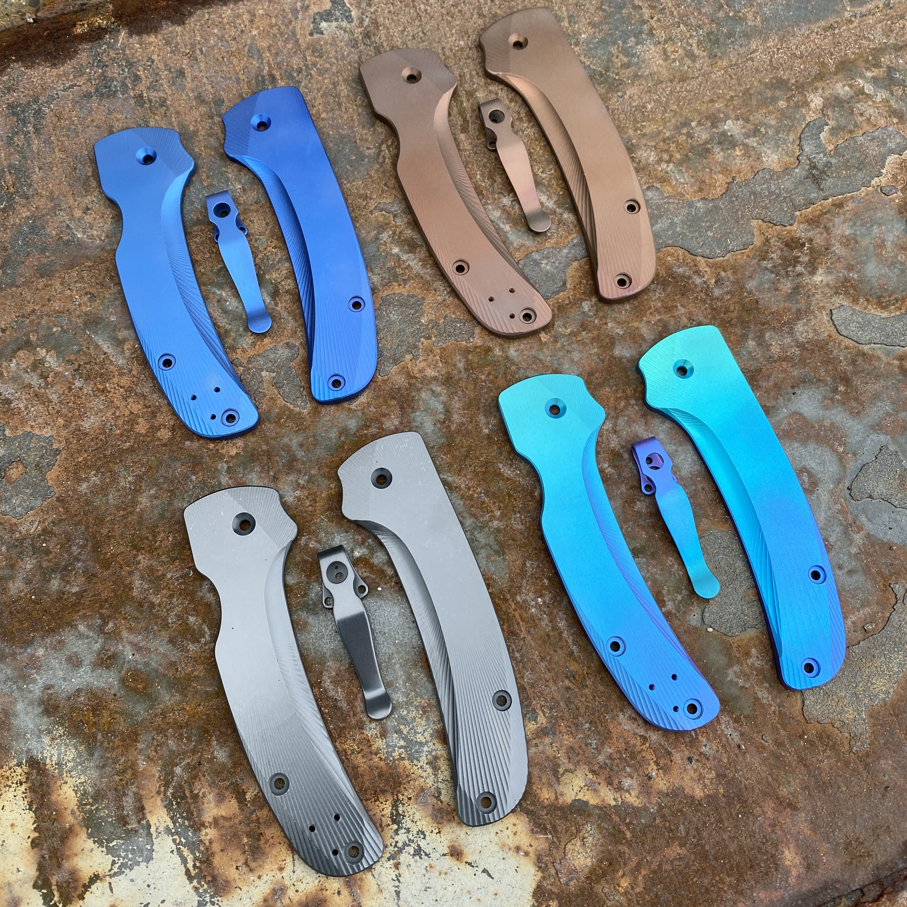 Spyderco Shaman Knife Titanium Scales Fluted Skinny Design