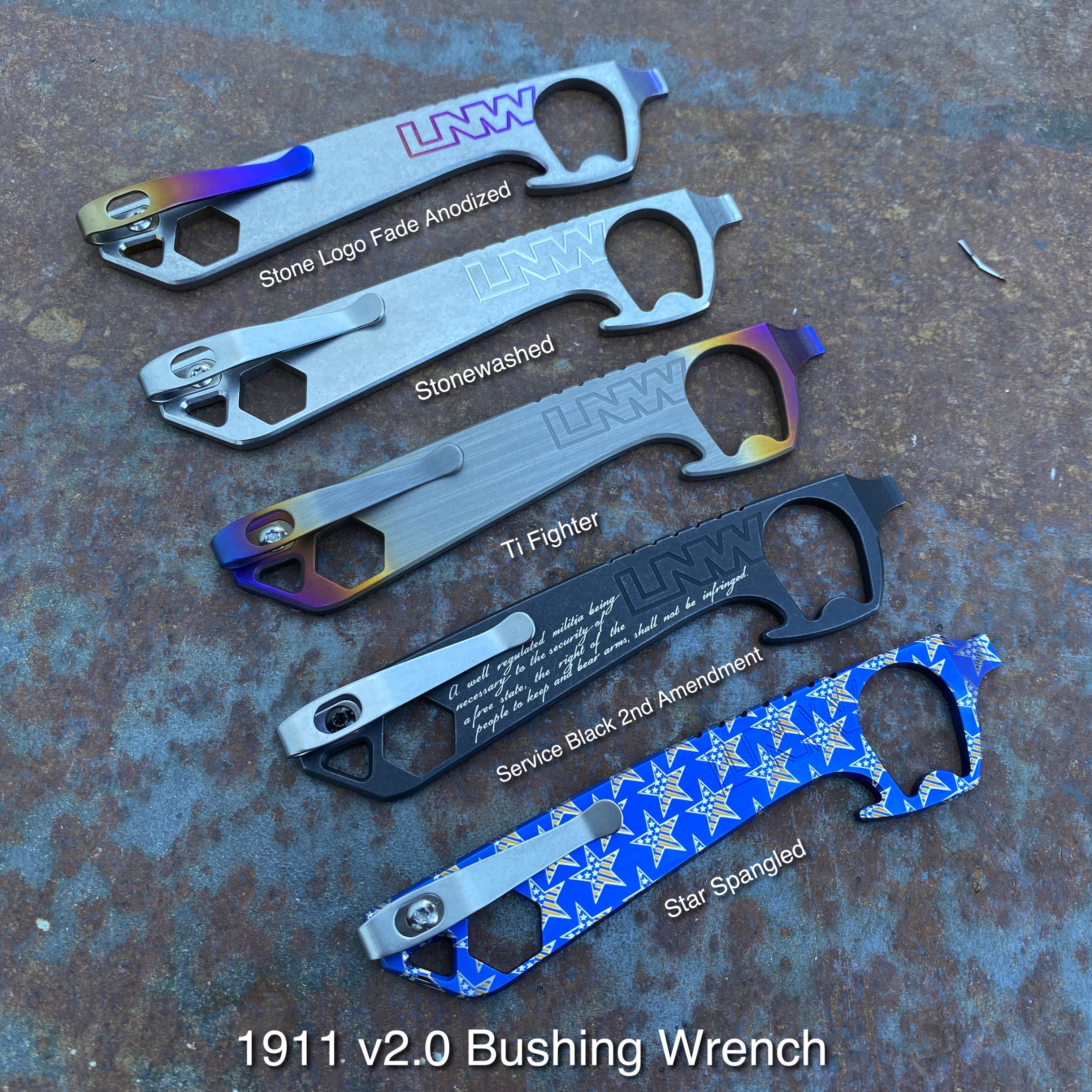 USA Made 1911 v2.0 Milled Titanium EDC Pocket Bushing Wrench