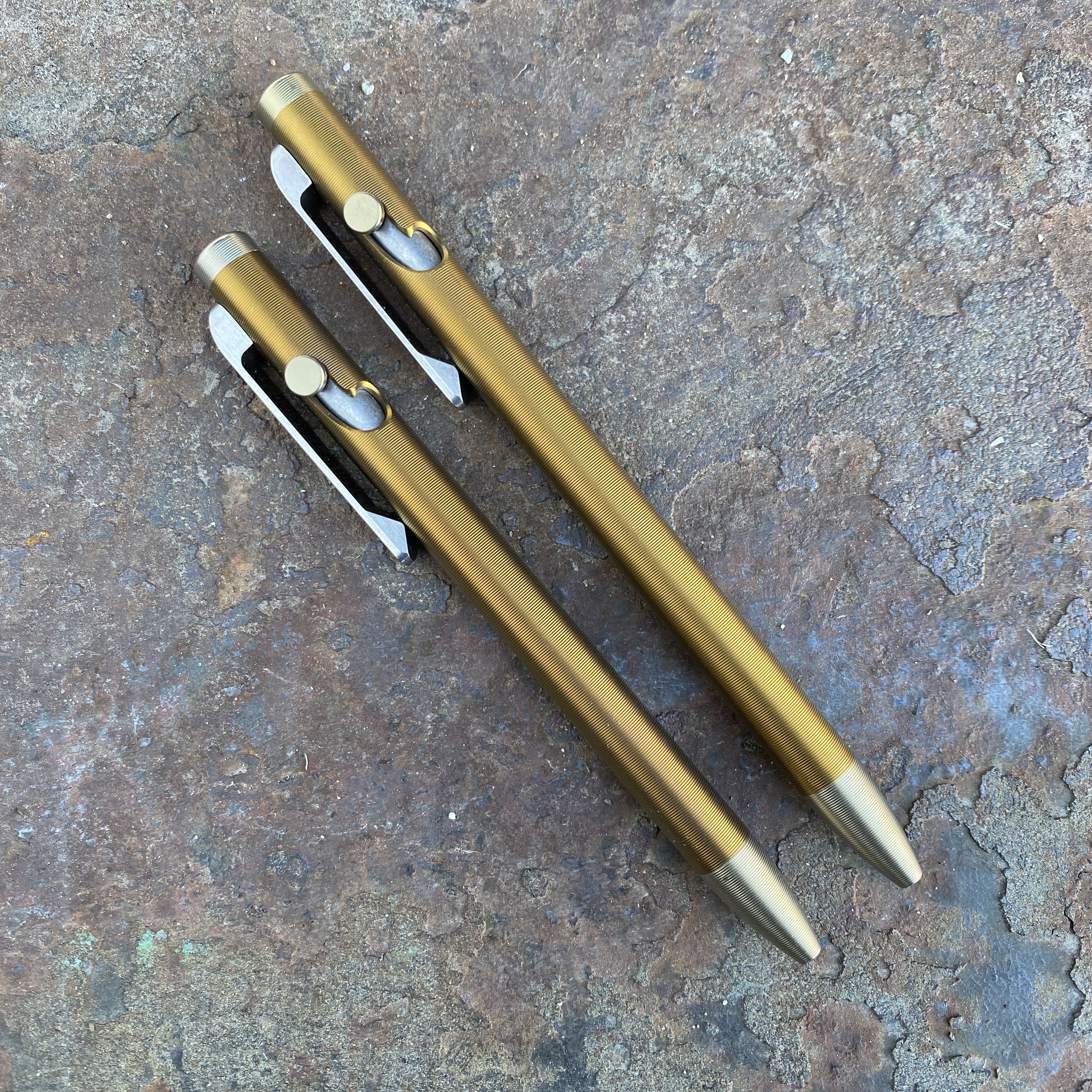 Tactile Turn Titanium Slim Bolt Action Pen - Two Two Bronze