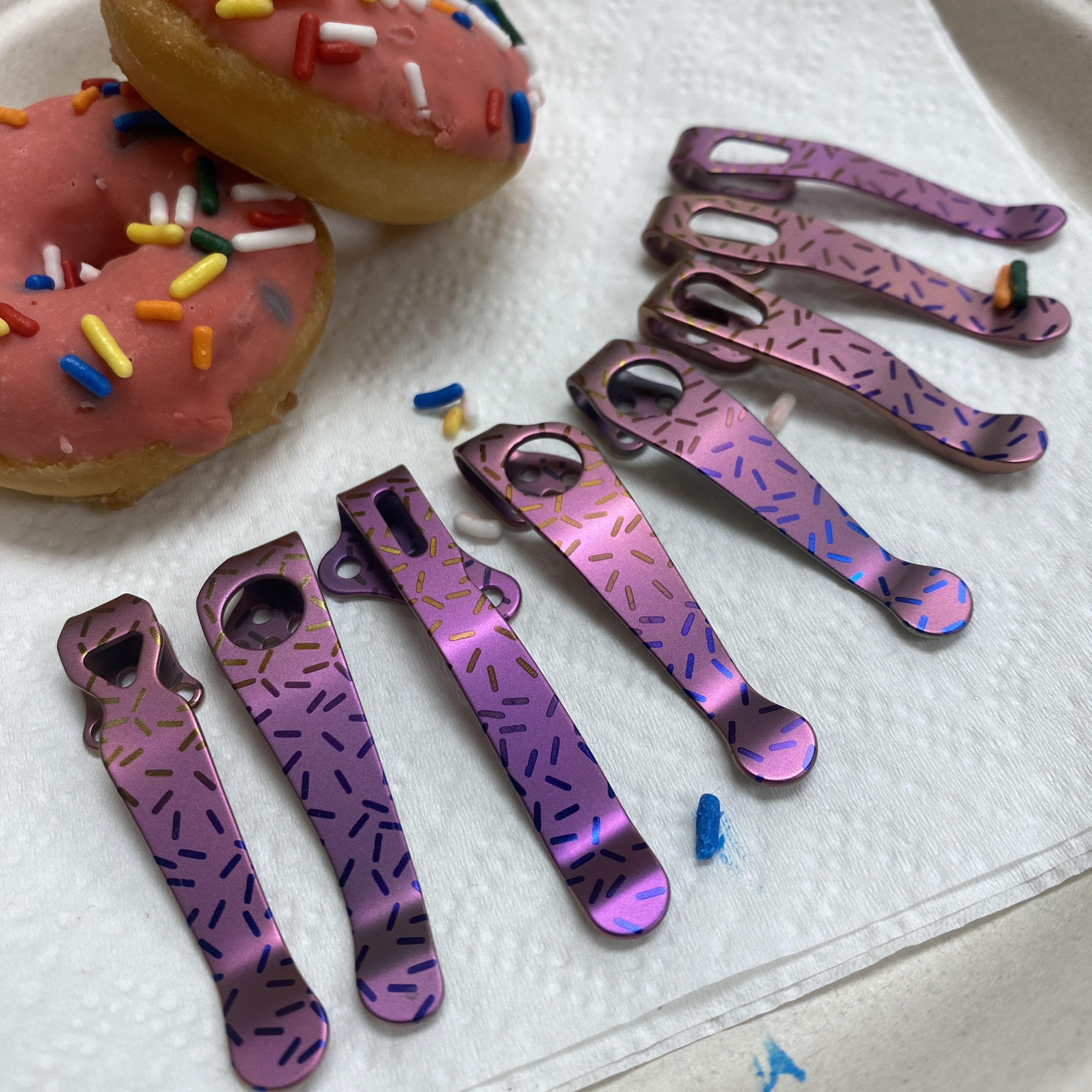 Dessert Warrior® BladeHQ Exclusive Deep Carry Titanium Clips