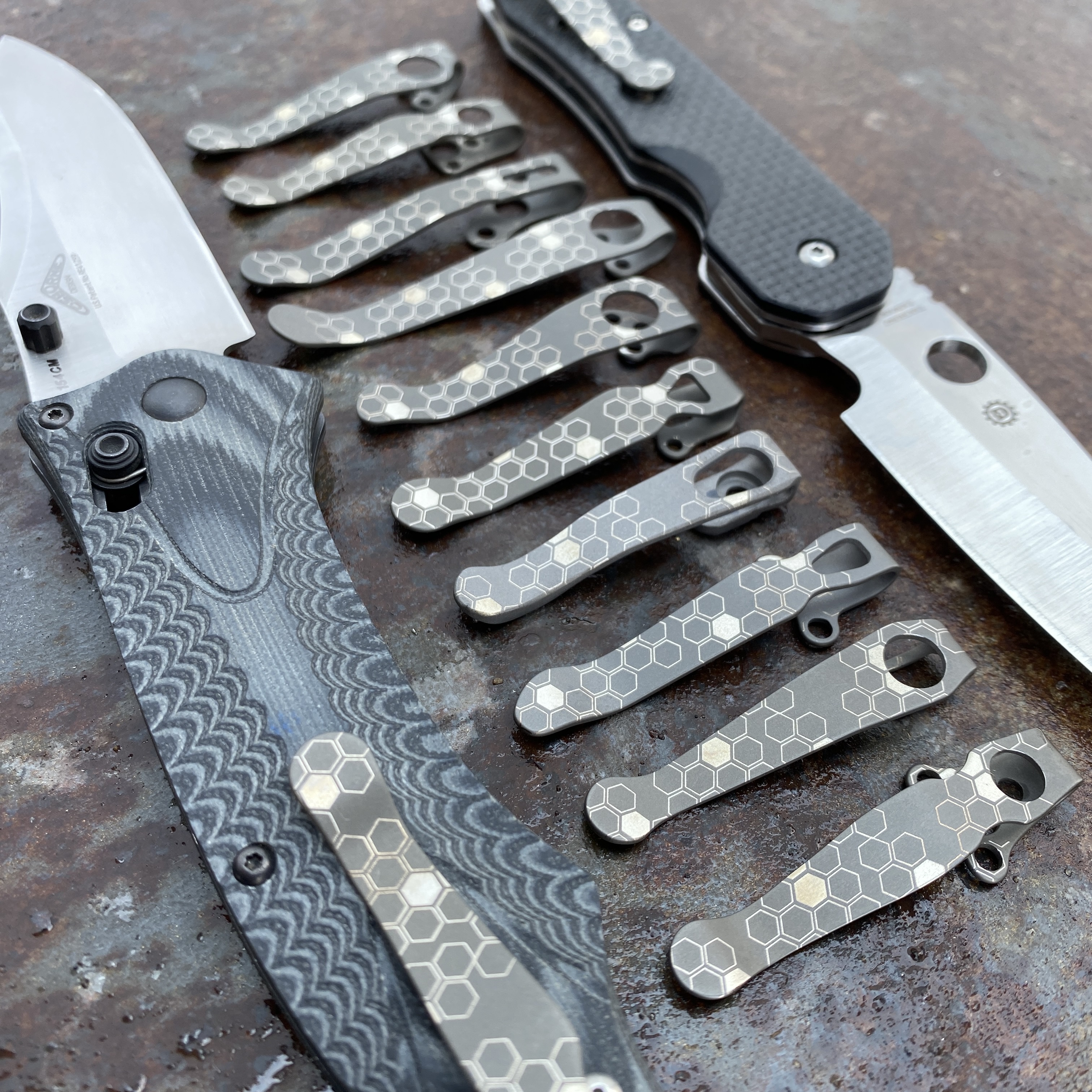 Mono Comb Deep Carry Titanium Pocket Clips
