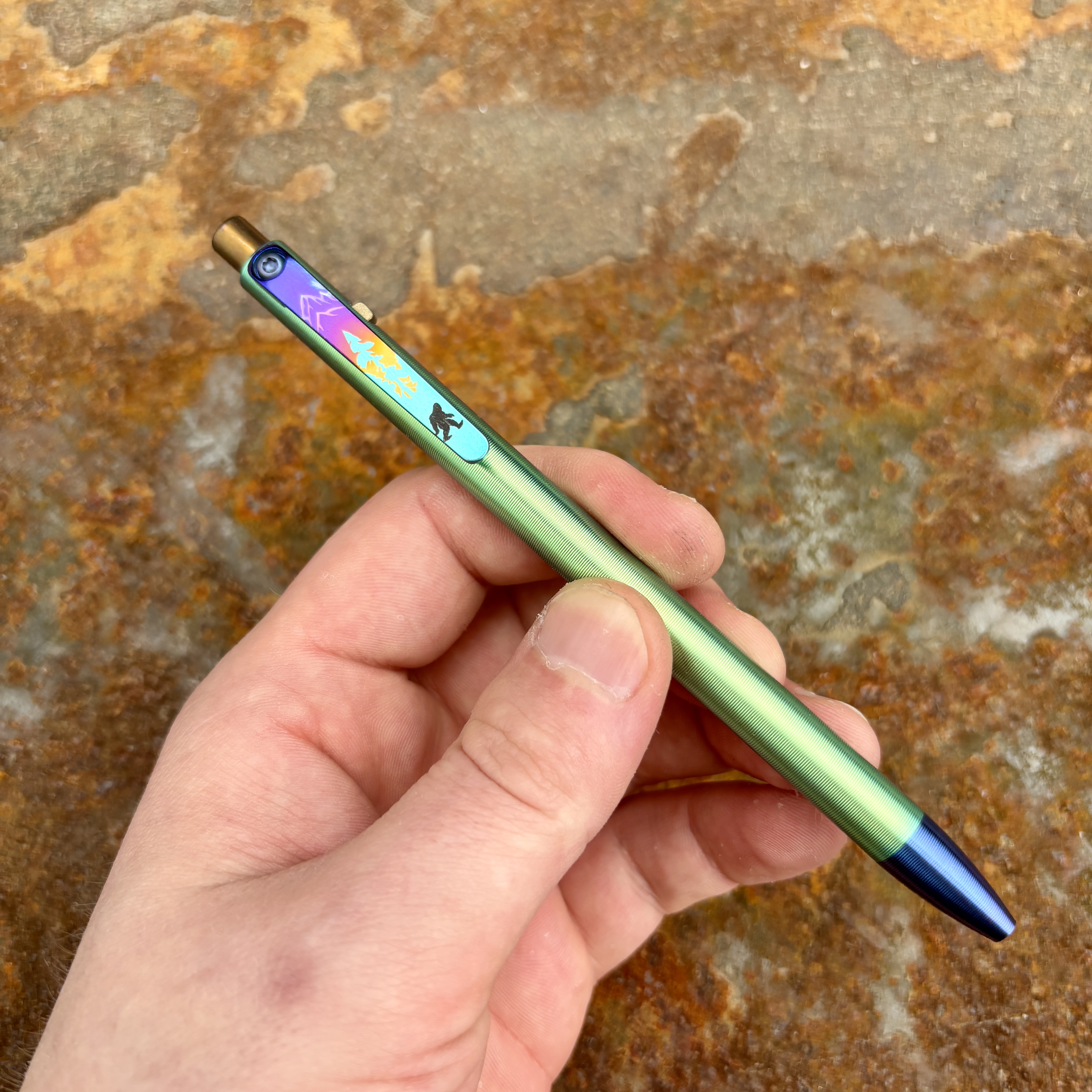 Catch Me If You Can Tactile Turn Titanium Slim Bolt Action Pen