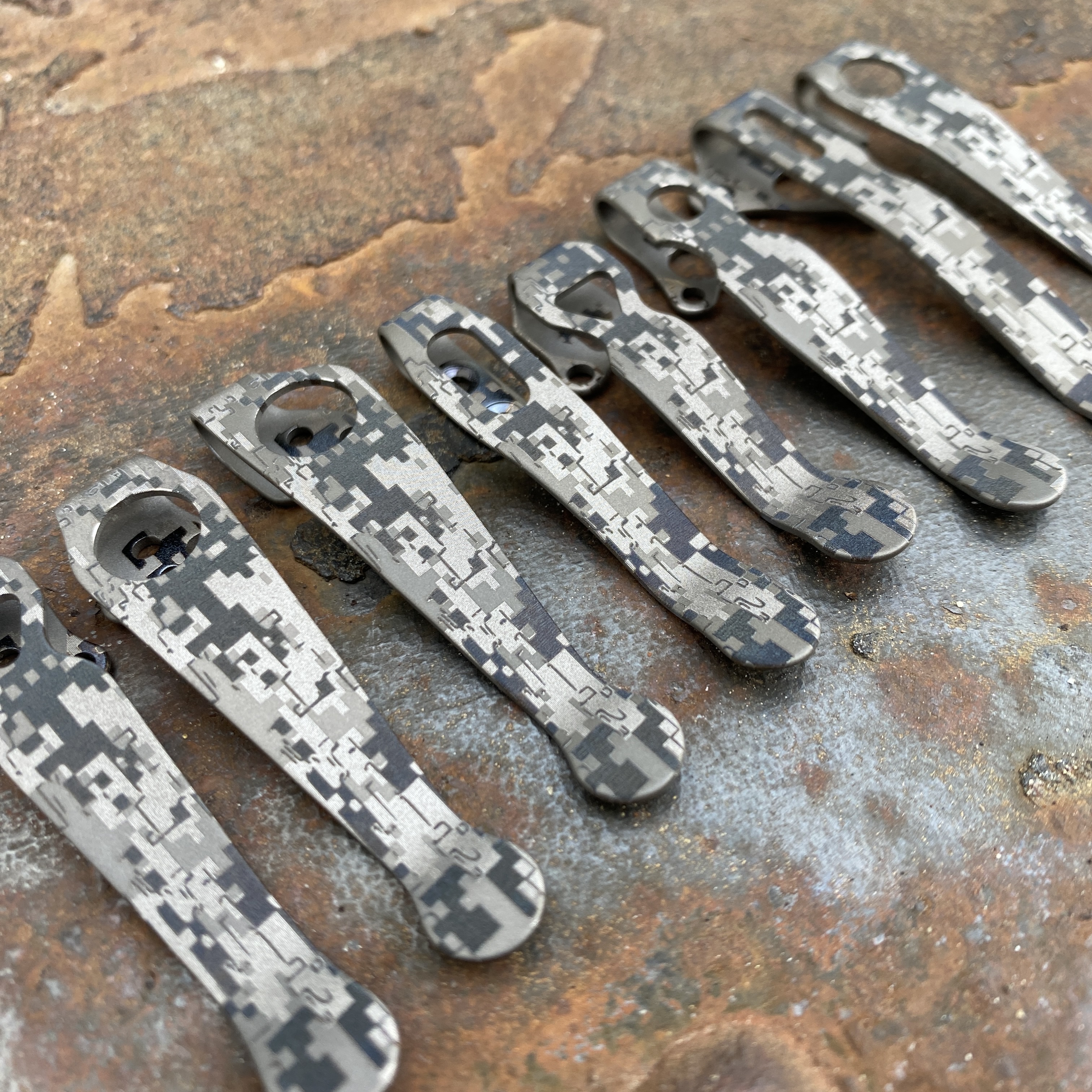 Urban Digital Camo Deep Carry Titanium Pocket Clips